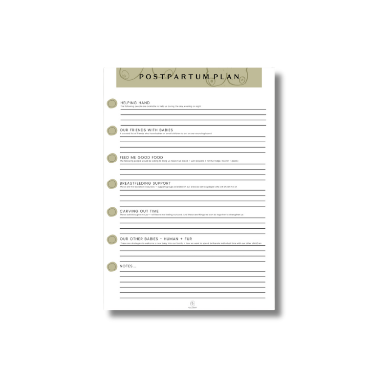 Postpartum Plan - Free Download – Babe Bump & Beyond